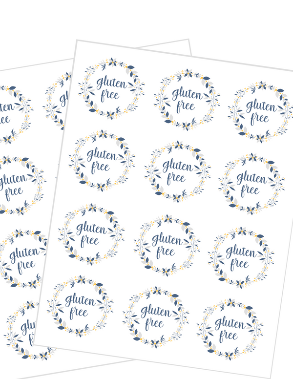 Gluten Free Label Stickers {Printable Digital Download} - Nurture My Gut